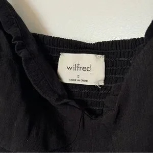 Wilfred | Dresses | Aritzia Wilfred Fable Black Mini Dress Little Black ...